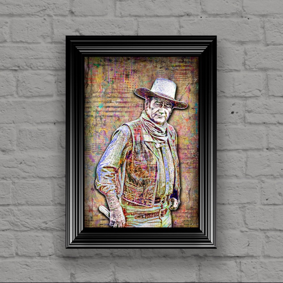 John Wayne Poster, John Wayne The Duke Tribute Print 20x30in Free ...