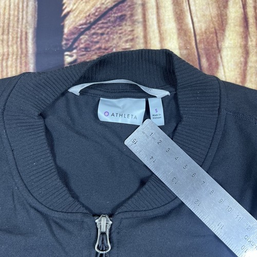 Athleta Bombtastic Bomber Jacket Lightweight Black Athletic Women’s ...