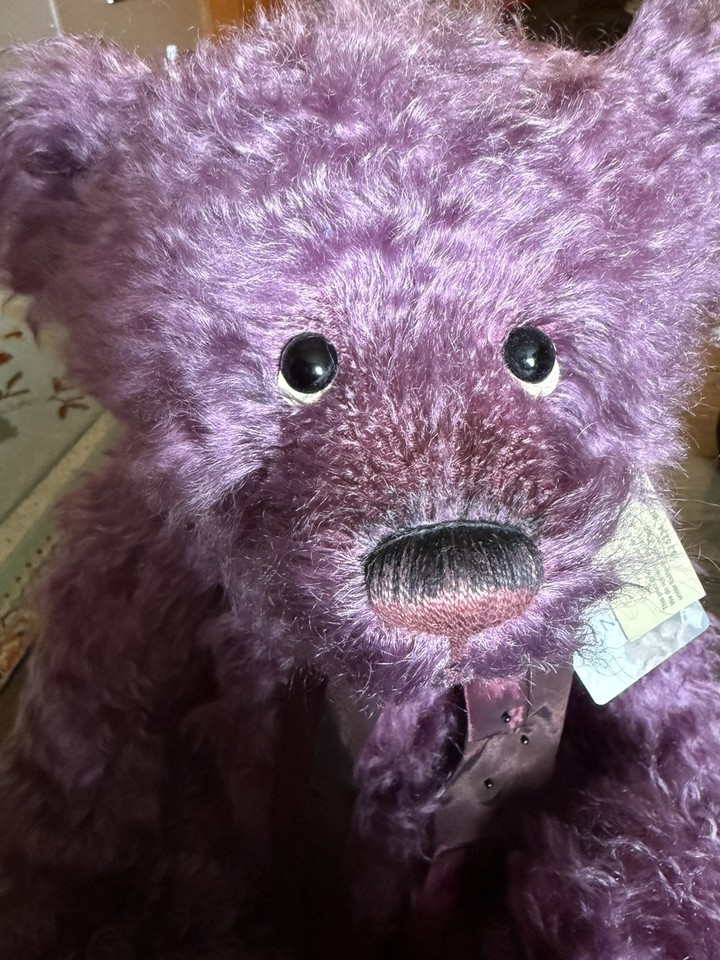 Charlie Bears Buster Purple 21” Mohair Big Bear 2013 Isabelle Lee MINT ...