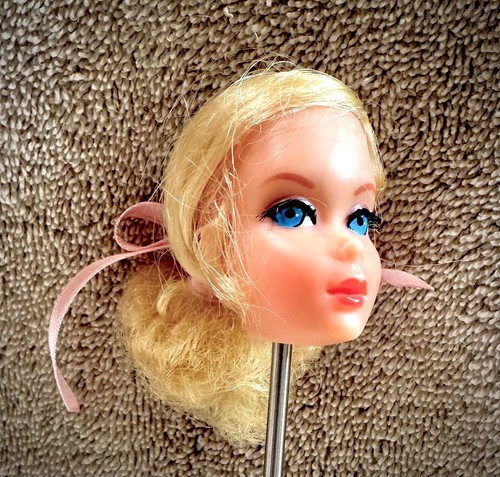 Barbie Doll - Vintage - Talking Barbie Head Only - Blonde with Nape ...