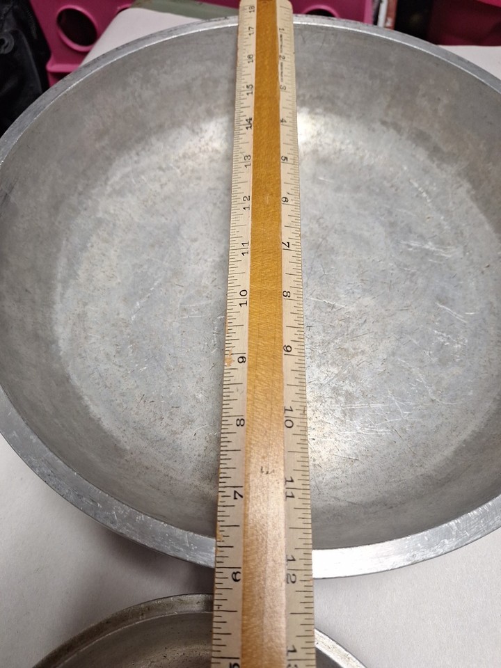 Set of 2 Vtg Guardian Cookware Cast Hammered Aluminum 12" & 7" Skillet ...