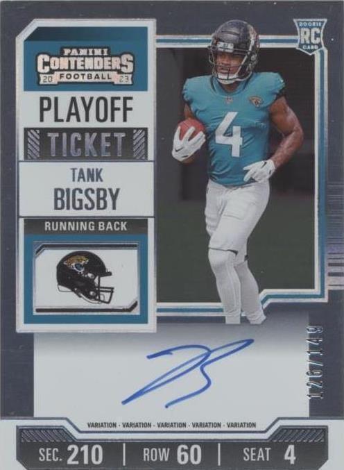 2023 Panini Contenders - Rookie Ticket RPS Variation Tank Bigsby #134 ...