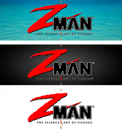 ZMAN LURES BAITS FISHING BANNER BASS BOAT MAN CAVE DECAL STICKER ...