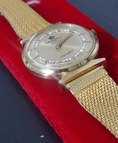 Vintage CROMWELL 3600 ELECTRA Superflat Swiss Mechanical Men's Watch Gold | eBay