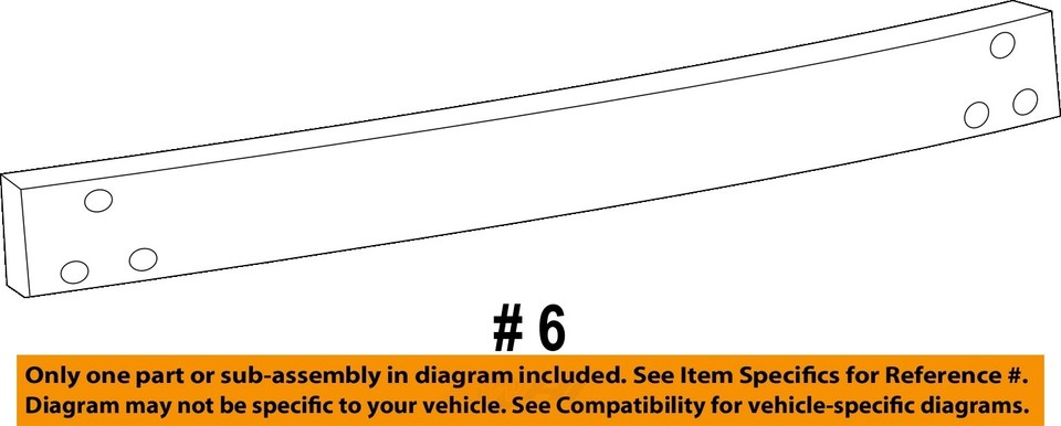 Rear Bumper-Impact Bar Reinforcement Beam Support Rebar 68209675AA | eBay