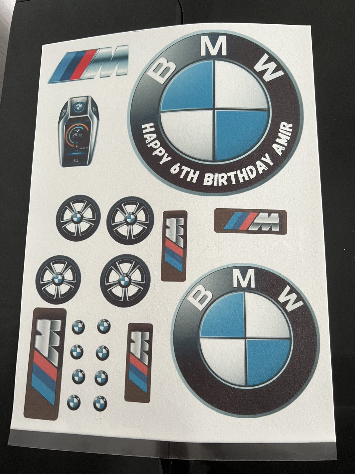 Inspired BMW Bundle A4 EDIBLE ICING PRINTED CAKE TOPPER.Personalised ...