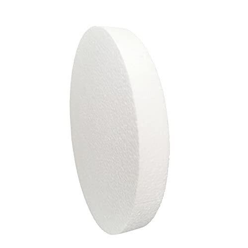 8 Inch 10-Pack Foam Circles for Crafts 1" Thick Polystyrene Round Foam ...