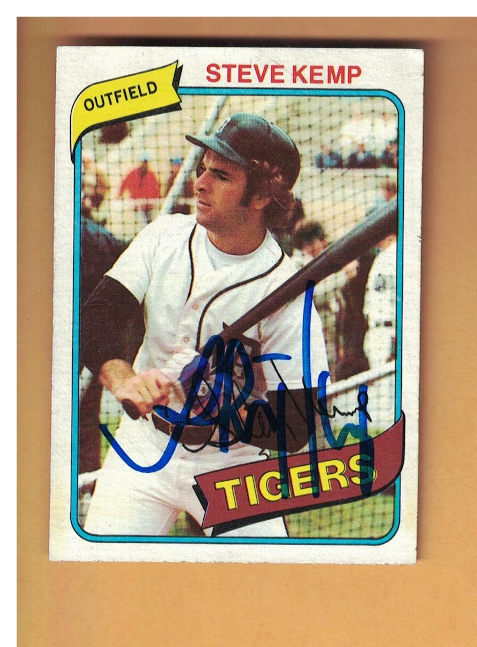 Steve Kemp AUTOGRAPHED 1980 TOPPS BASEBALL CARD SIGNED DETROIT TIGERS ...