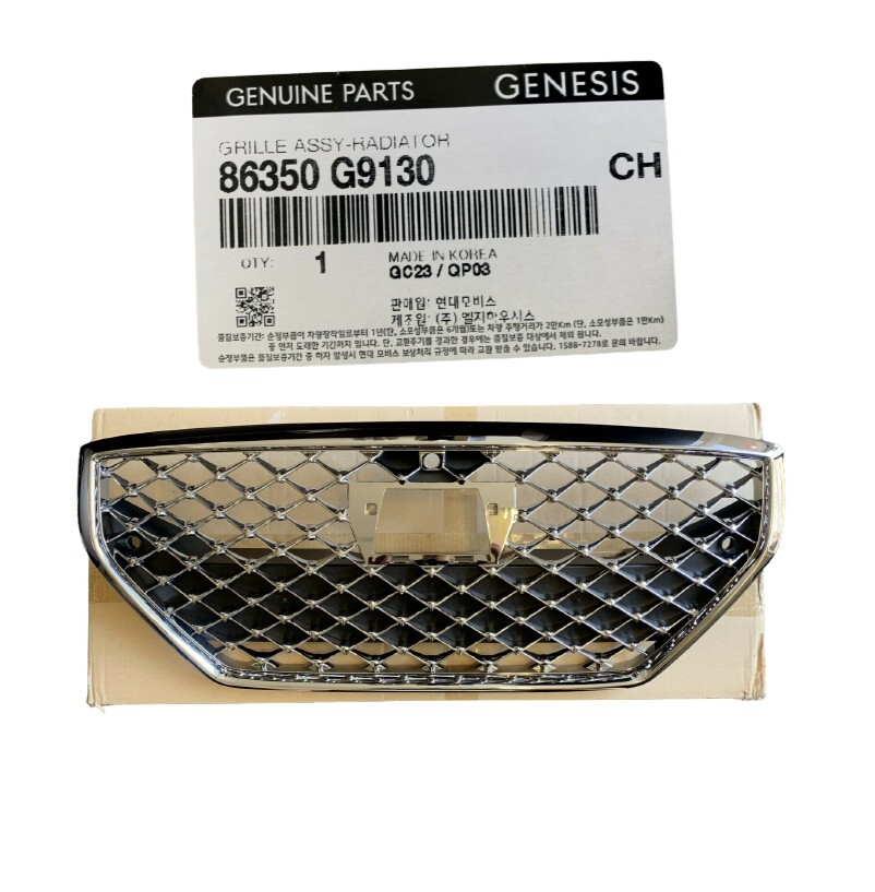 (Made in Korea) OEM Genuine Front Bumper Grille For 2019-2021 Genesis ...