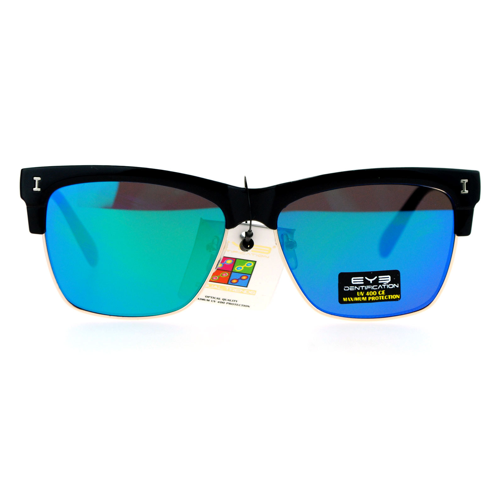 New Flat Lens Sunglasses Retro Designer Square Frame Unisex Fashion | eBay