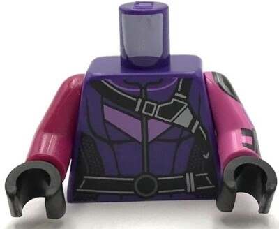 Lego New Dark Purple Minifigure Torso Magenta Arms Black Hands Belt ...
