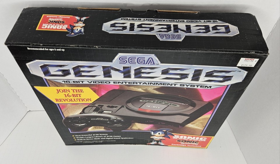 Sega Genesis 16Bit Video Entertainment System Sonic System - Original ...