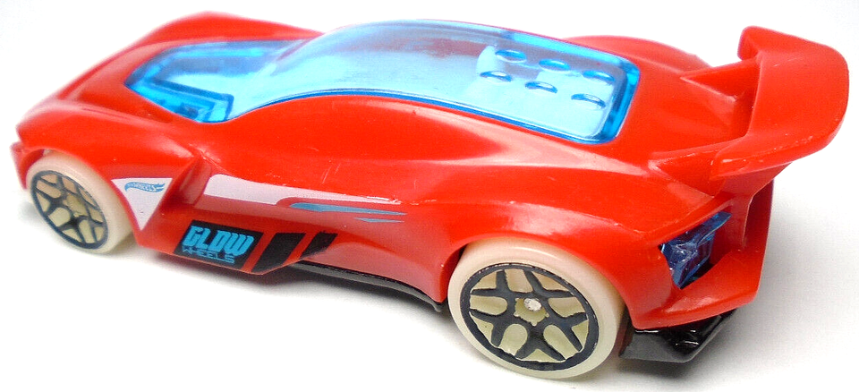 2021 HOT WHEELS GAZELLA R GLOW WHEELS RED 1:64 DIECAST 3" CAR W BLUE ...