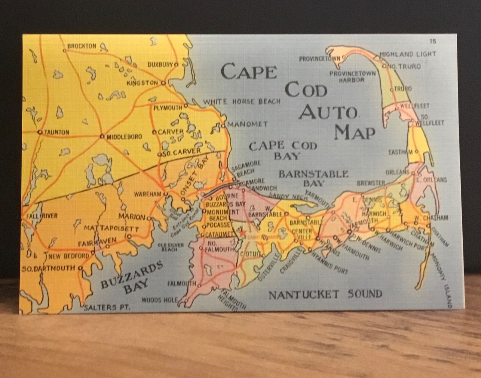 Vintage Post Card, Cape Cod Auto Map, | eBay