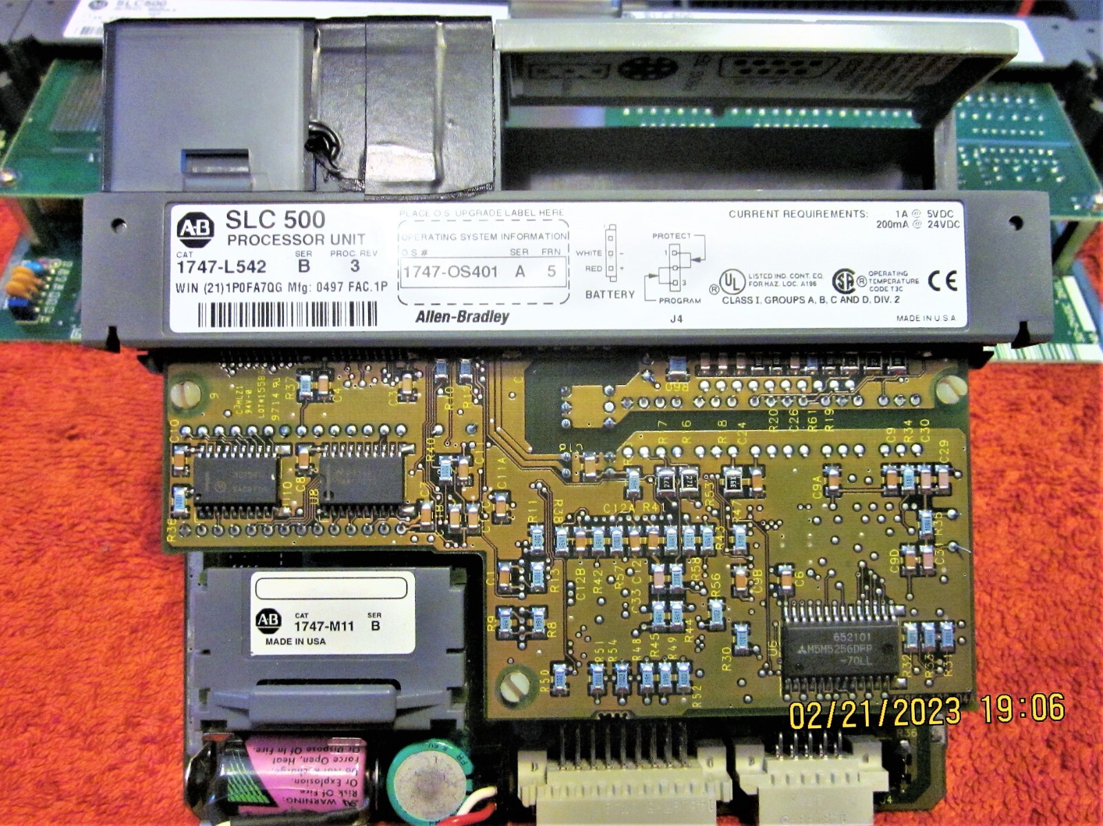 Allen Bradley 1746-P2 Ser C Power supply - 10 slot rack 1746-A10 with 6 ...