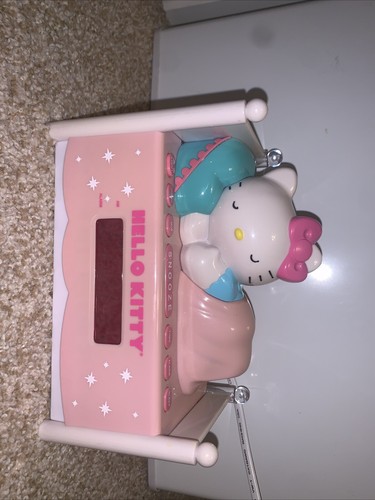 HELLO KITTY Alarm Clock Bed AM/FM Radio Night Light "SANRIO" 2013 ...