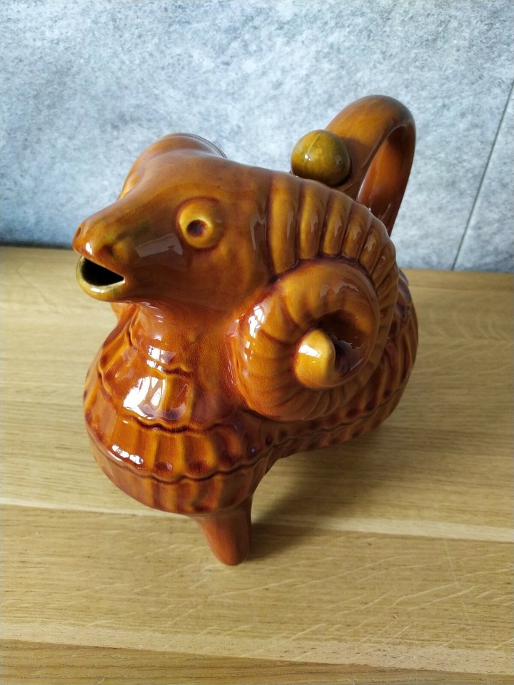 Ukraine vintage Collectible Art Pottery Ceramic Sculpture ram Opishnya ...