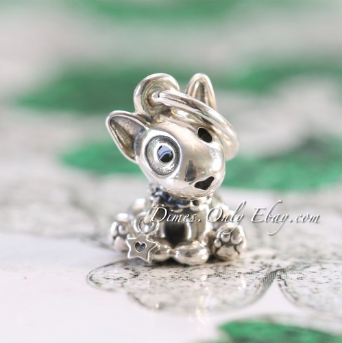 Authentic Bull Terrier Puppy 798010EN16 Sterling Silver Charm | eBay