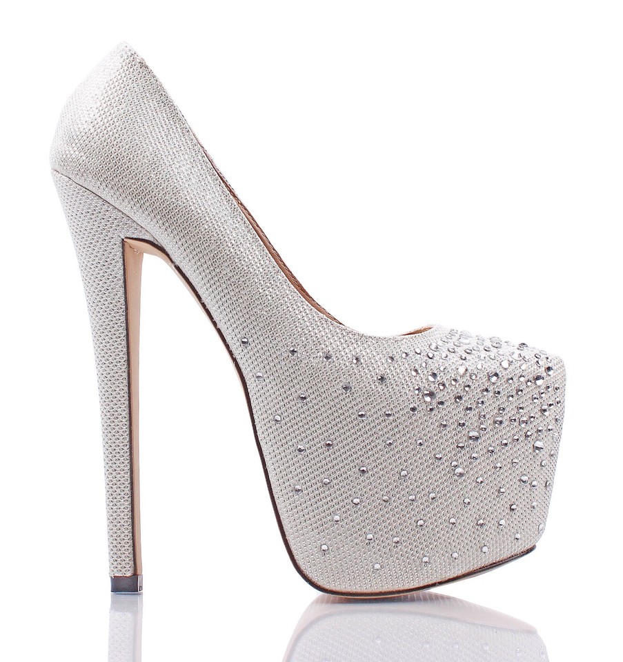 Fashion Slip On Only Blink Blink Ladies Prom Platforms Womens 6.5" High ...