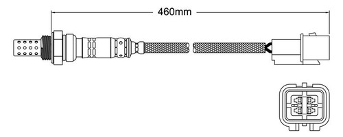 Post-Cat Cyl 1, 4 oxygen sensor for Mitsubishi Grandis HJ 4G69 4-Cyl 2. ...