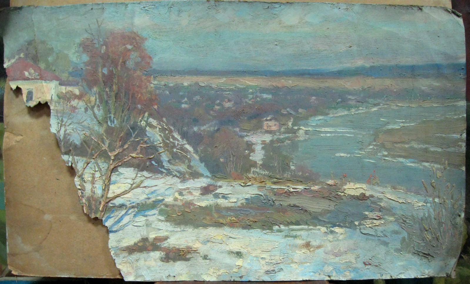 "Painting "Winter" Igor Gorovoj Ukraine Socialist Realism 60th! | eBay