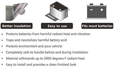 40*7'' Truck Car RV Battery Insulation Wrap Kit Fit Top And Side Mount ...
