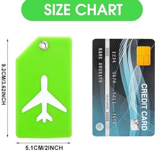 8Pack Luggage Tags for Suitcases with Name Id Card, Silicone Backpacks ...