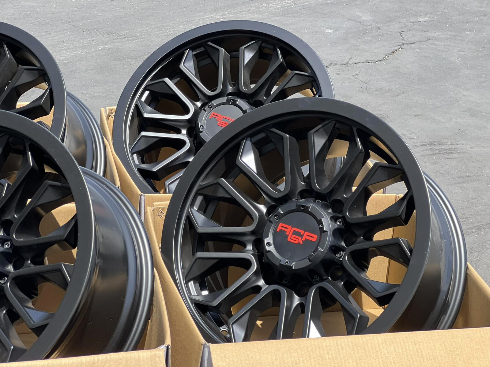 Set 4 18" AGP Heavy Duty Wheels 18x9 8x170 Rims Ford F-250 F-350 F250 ...
