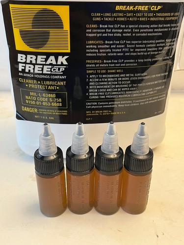 Military Breakfree CLP Weapon Gun Oil 1/2 oz Bottle Full New USA Lot of ...