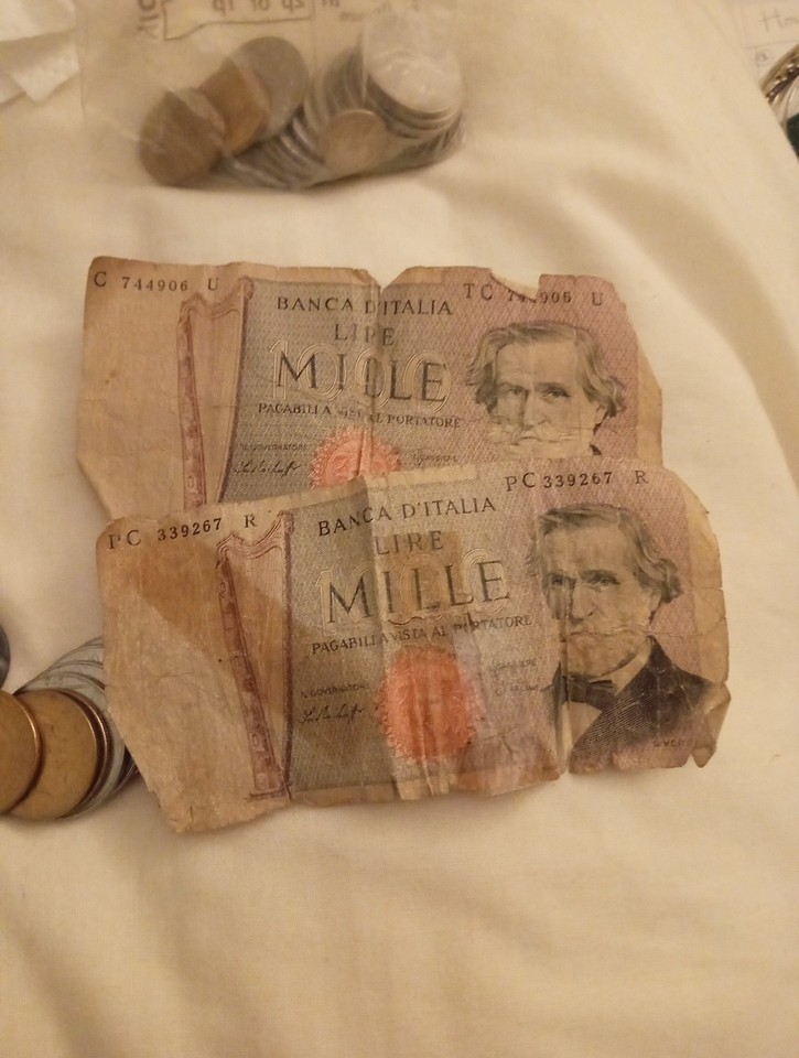 Old Currency Italian Lira In Paper &Coins Need to be disposed For ...
