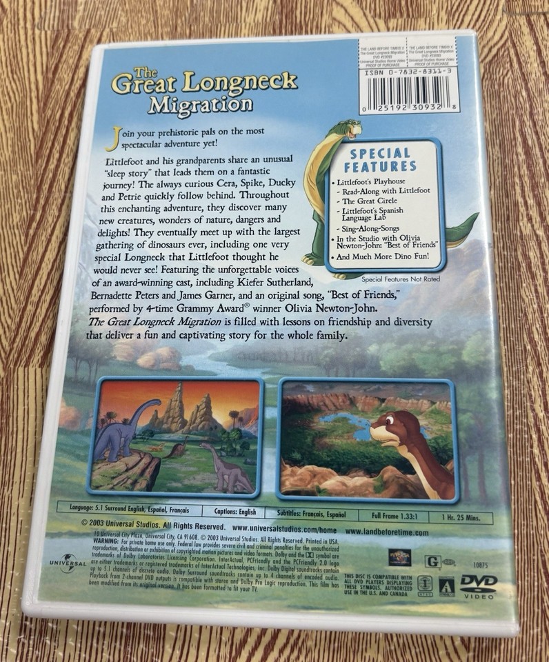 The Land Before Time X: The Great Longneck Migration DVD Buy2Get1Free ...