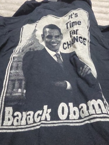 Vintage Barack Obama themed Black colored T-Shirt Size XL | eBay