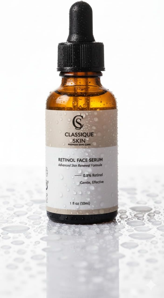 Advanced Retinol 0.8% Serum with 8 Peptides & Hyaluronic Acid - Anti ...