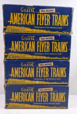 (4) O gauge American Flyer train car boxes (lot 9202) | eBay