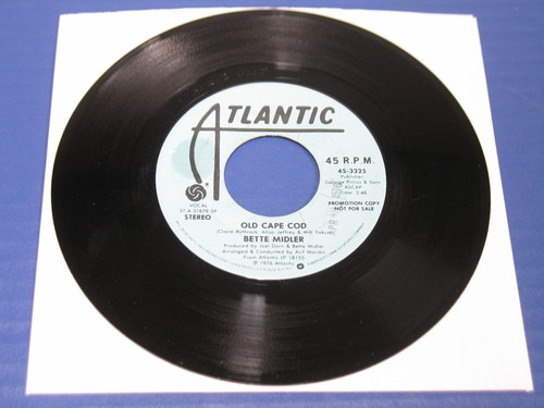 Bette Midler - Old Cape Cod - 1976 Pop Rock 45 Atlantic Promo VG+ VINYL ...