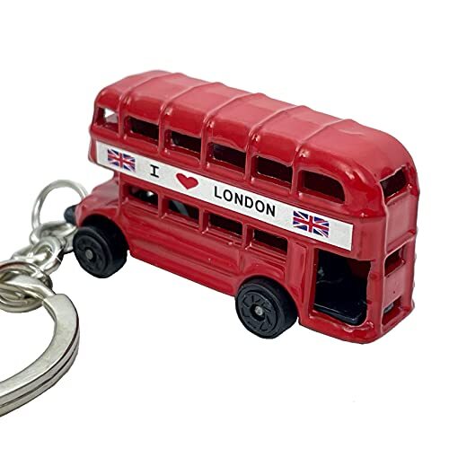 Red London Double Decker Bus Die Cast Metal Key Chain, Key Ring or Key ...
