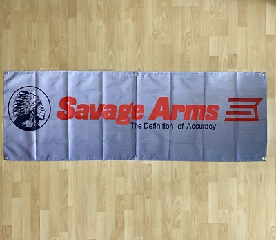 Savage Arms Banner Chief Logo Flag Rifles Pistol Handgun Guns Tapestry ...