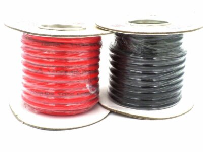 10mm² Black, Red 75A 12-240v Tri Rated Battery Cable Wire Auto Marine ...