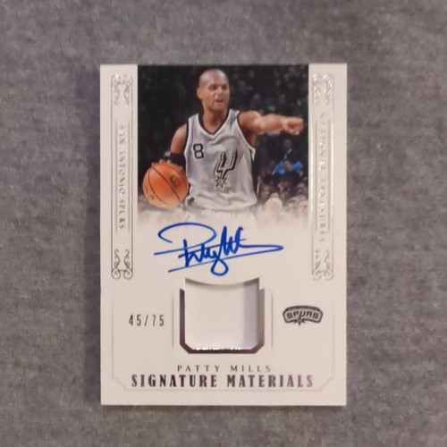 2014-15 National Treasures Patty Mills Signature Materials Patch Auto ...