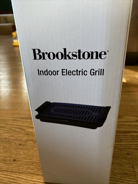 Brookstone Indoor Electric Grill Portable Flameless Nonstick Adjustable ...
