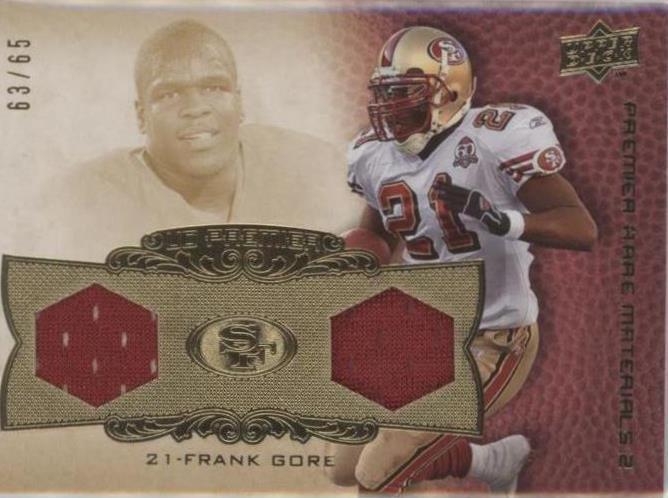 2008 UD Premier - Premier Rare Materials 2 Frank Gore #PP2-FG Dual ...