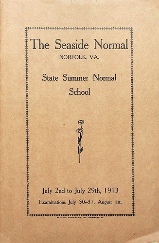1913 THE SEASIDE NORMAL SUMMER SCHOOL NORFOLK VA COURSES OFFERED - E16 ...