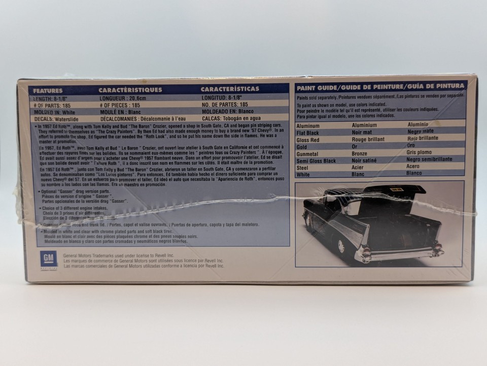 ED ROTH '57 CHEVY BEL AIR 1/25 scale model kit REVELL #85-4306 SEALED ...