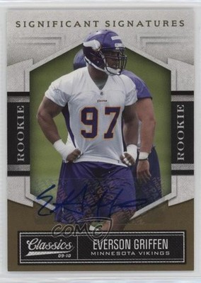 2010 Classics Significant Signatures Gold /499 Everson Griffen Rookie ...