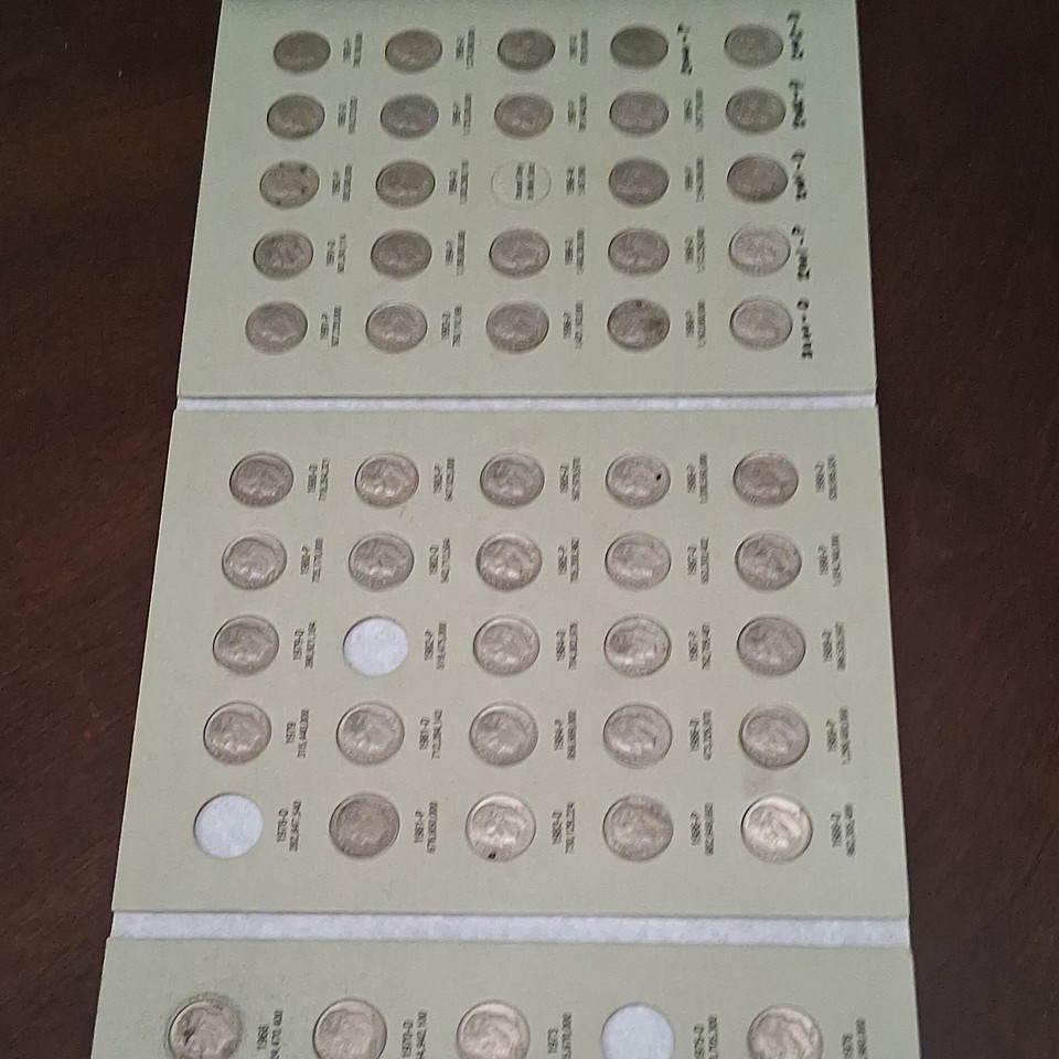 Whitman Roosevelt Dime 1965-1999 Coin Album Folder | eBay