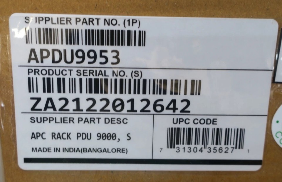 NEW APC APDU9953 Switched Rack 9000 Series PDU 230V 21 x C13 3 x C19 ...