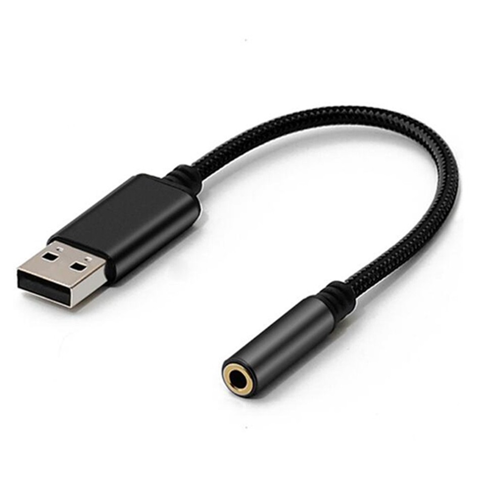 USB to 3.5mm Headphone Jack Audio Adapter,External Stereo Sound Card ...