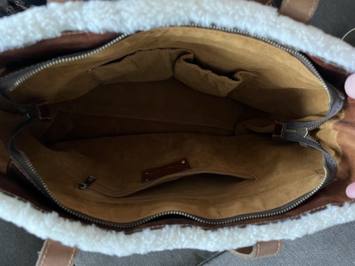 Patricia Nash Suede, Leather, Sherpa Bixley Tote purse | eBay