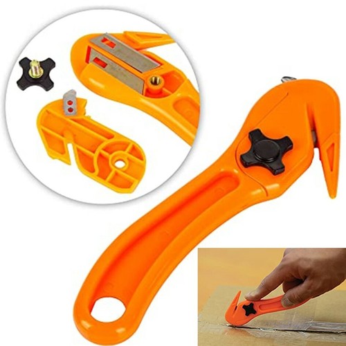 GENUINE YELLOW SAFETY KNIFE SHARP BLADE BOX OPENER TAPE CUTTER DOUBLE ...