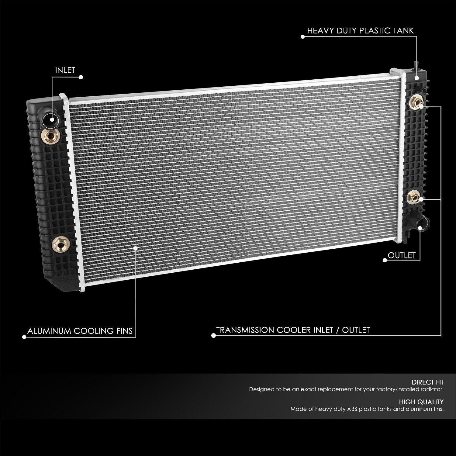 For 03-07 Chevy Kodiak GMC Topkick C4500/5500/6500/7500 Aluminum Core ...